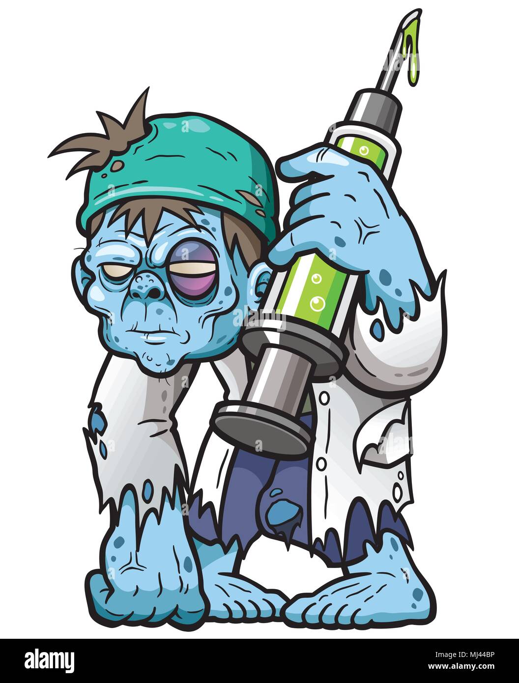 Vector illustration of Cartoon zombie doctor Stock Vector Image & Art ...