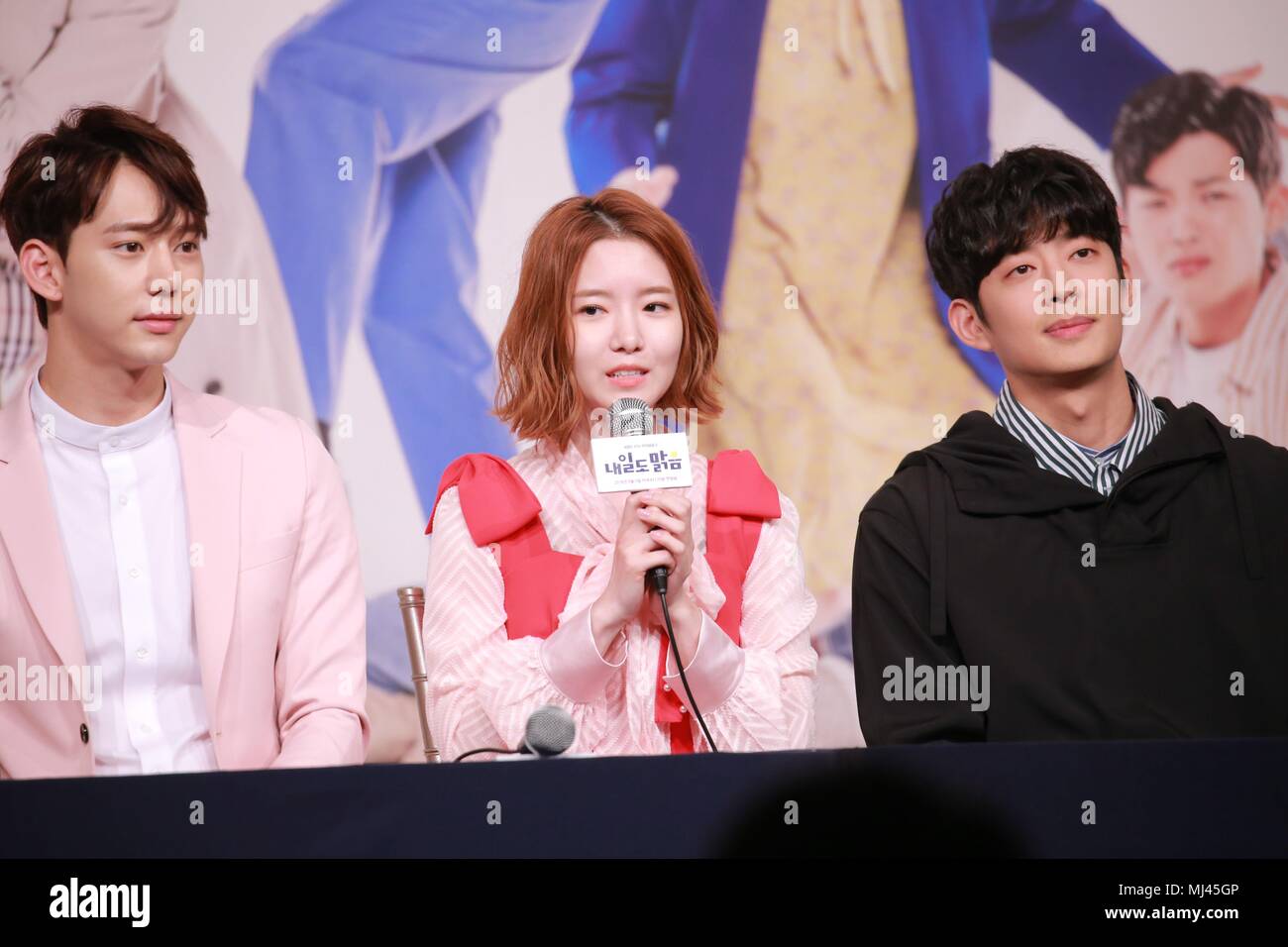 Seoul, Korea. 03rd May, 2018. Seol In A, Kim Jin Tae, Seung-Ri Ha, Changwook Lee, Shim Hye-jin ...