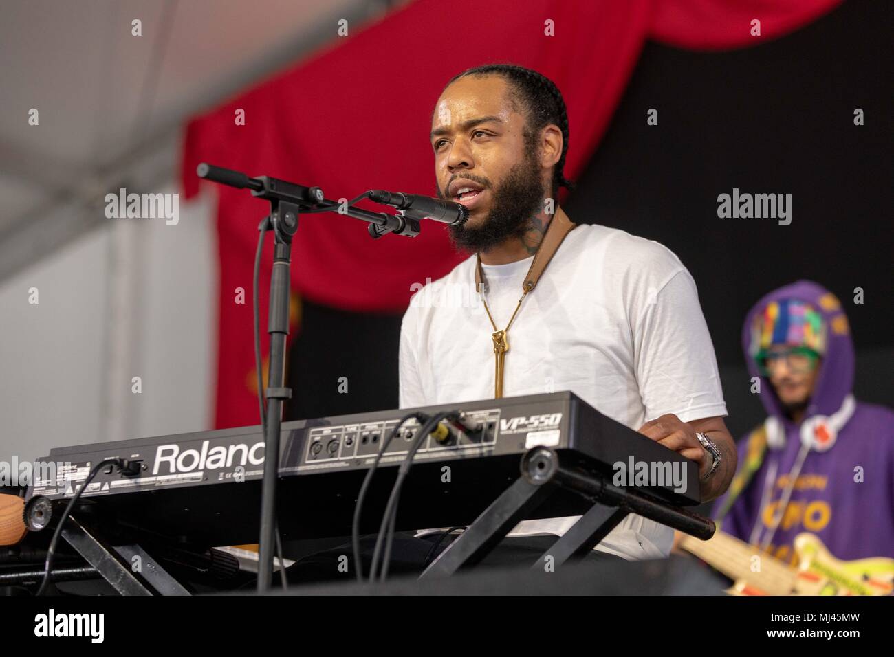 New Orleans, Louisiana, USA. 3rd May, 2018. TERRACE MARTIN and MONONEON ...