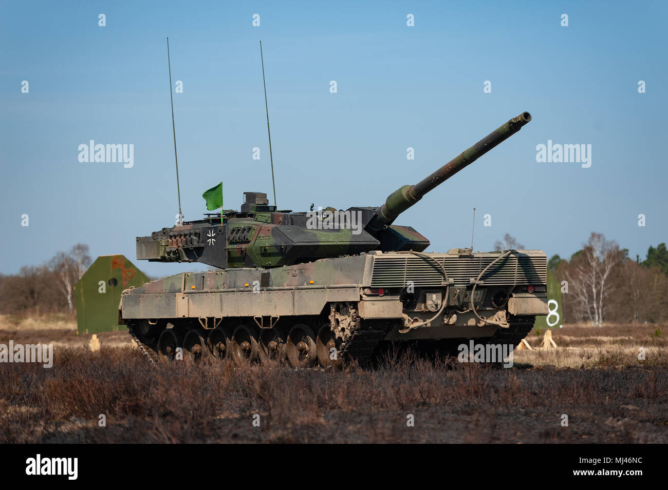 19 April 2018, Germany, Munster: A battle tank type 'Leopard 2 A7 ...