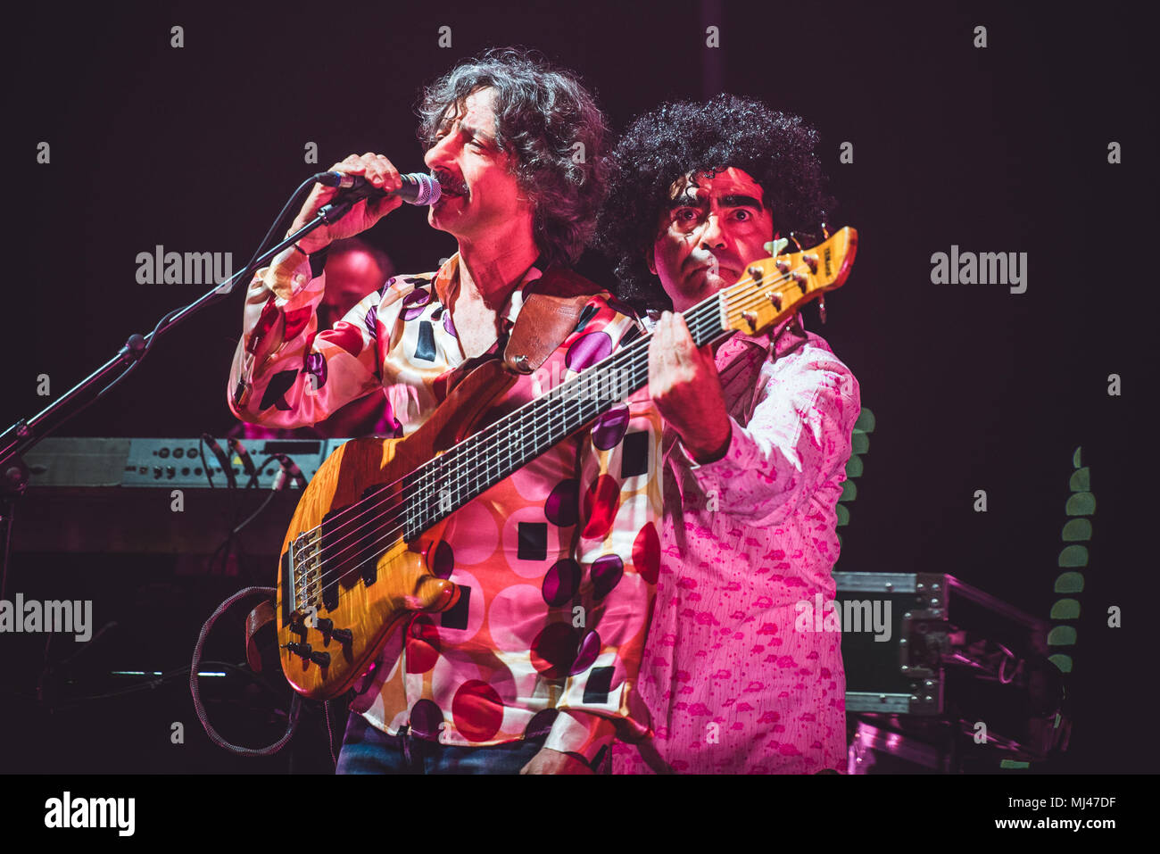 Turin, Italy, 2018 May 3rd: The Italian comic rock band Elio e Le ...