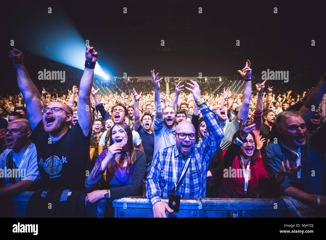 Turin, Italy, 2018 May 3rd: The Italian comic rock band Elio e Le ...