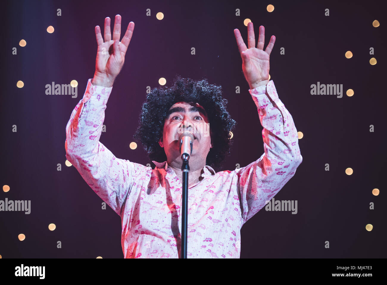 Turin, Italy, 2018 May 3rd: The Italian comic rock band Elio e Le ...