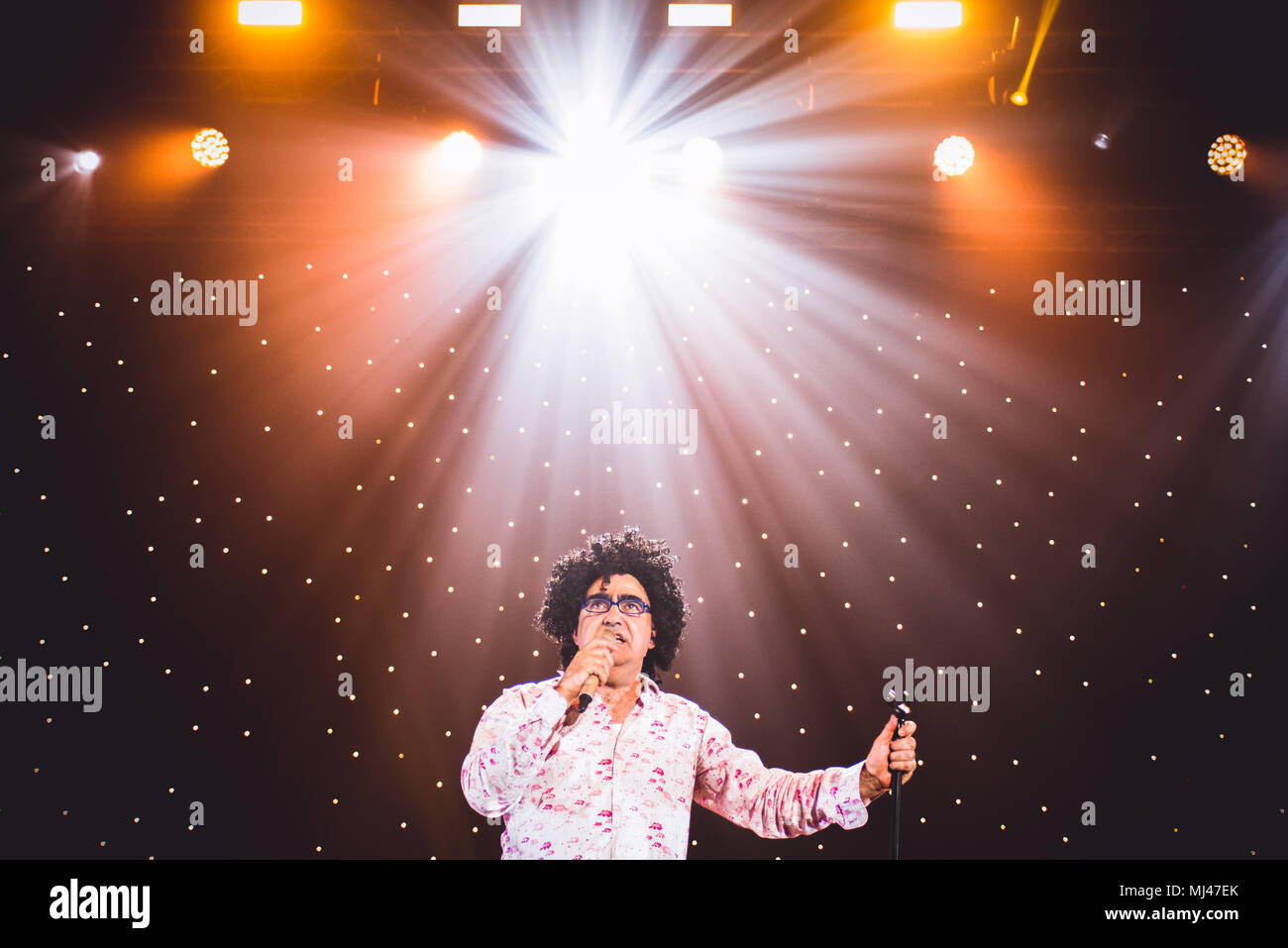 Turin, Italy, 2018 May 3rd: The Italian comic rock band Elio e Le ...