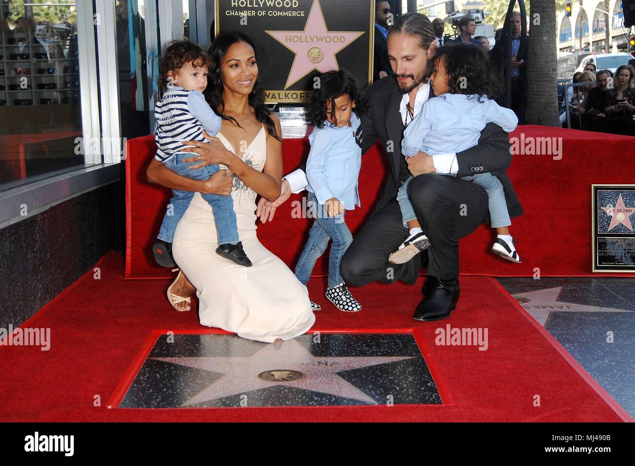 Zoe Saldana, Marco Perego Saldana, Cy Aridio Perego-Saldana, Bowie Ezio ...