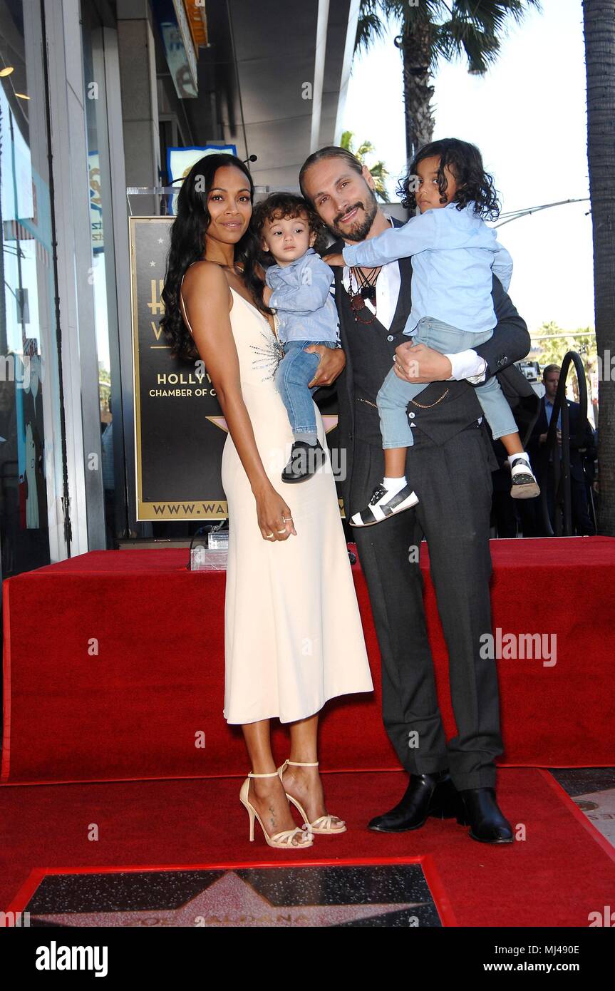 Zoe Saldana, Marco Perego Saldana, Cy Aridio Perego-Saldana, Bowie Ezio ...