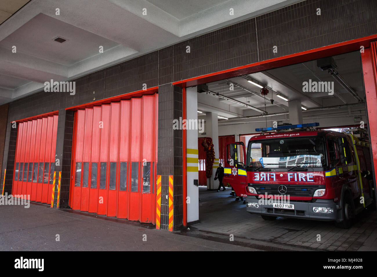 London, UK. 4th May, 2018. London Fire Brigade's Soho Fire Station ...