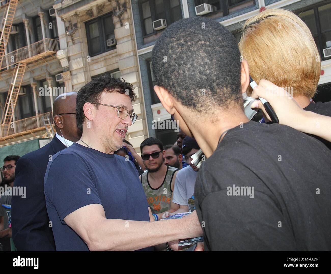 New York, NY, USA. 3rd May, 2018. 'Avengers: Infinity War' directors ...