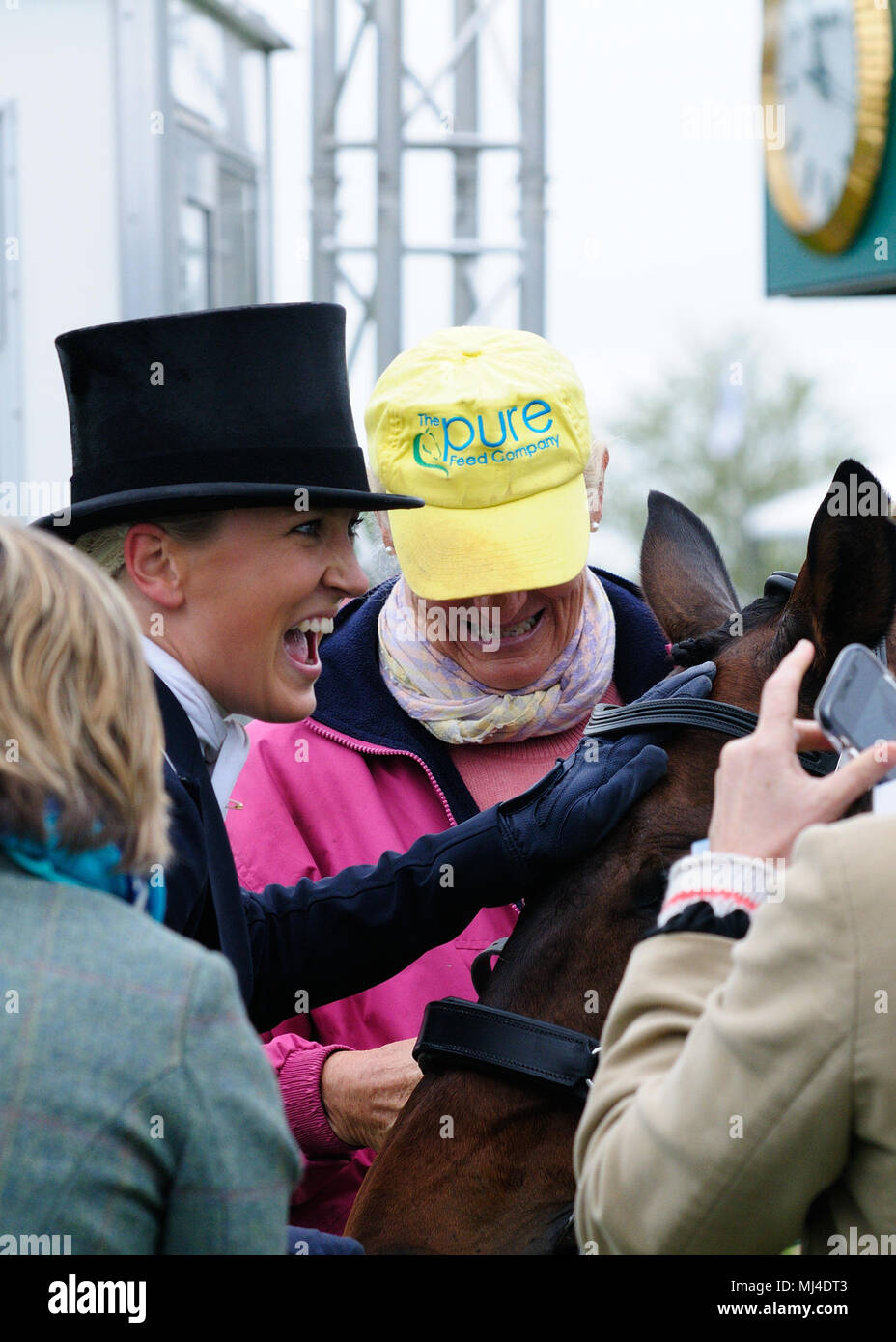Gloucestershire, UK. 4th May 2018. Lissa Green and Lucinda Green with ...