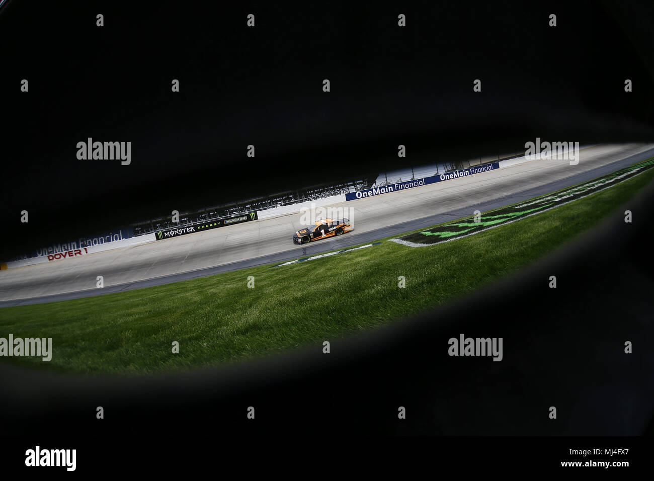 Dover, Delaware, USA. 4th May, 2018. Jamie McMurray (1) brings his car ...