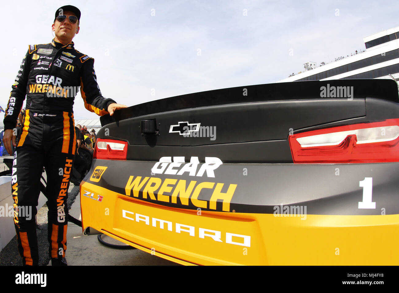 Dover, Delaware, USA. 4th May, 2018. Jamie McMurray (1) hangs out on ...