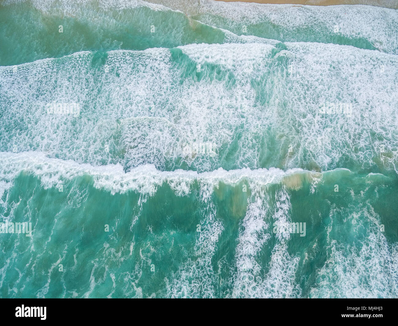 Aerial view of ocean surf Stock Photo - Alamy
