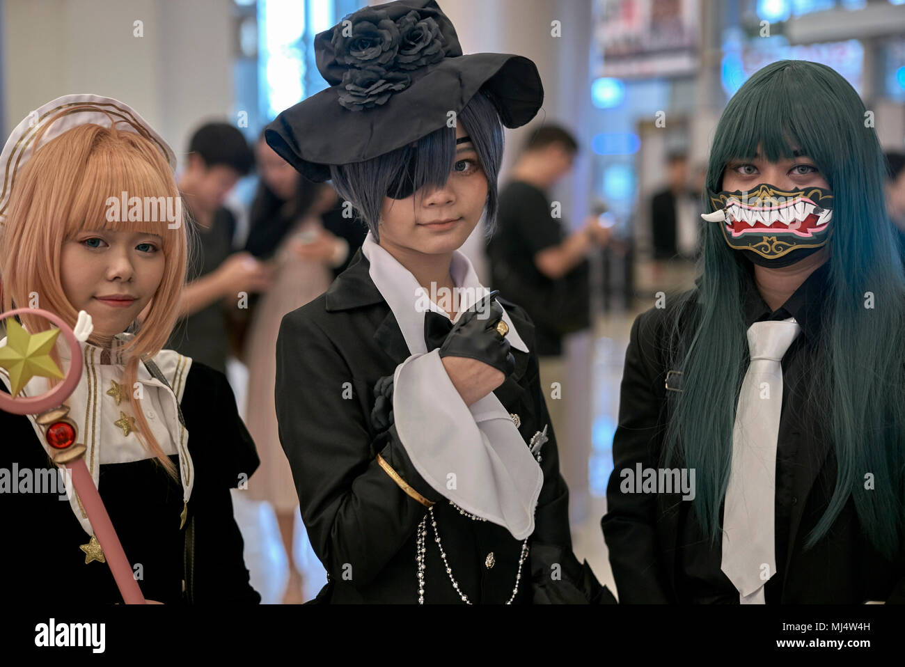 Cosplay girls Comic Con costume . Bangkok Thailand Southeast Asia ...