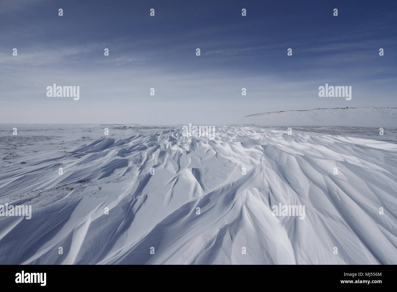 Beautiful patterns of sastrugi, parallel wavelike ridges caused by ...