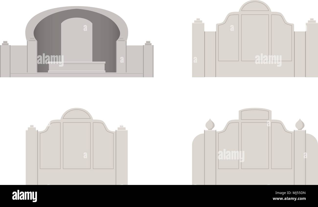 Chinese tombstone in vector art design, front view Stock Vector Image ...