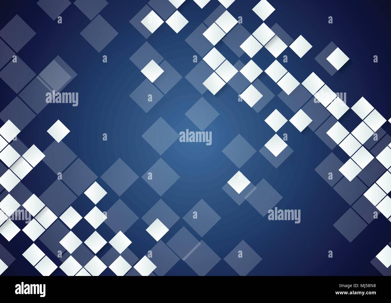 Blue tech squares on Stock Vector Images - Alamy