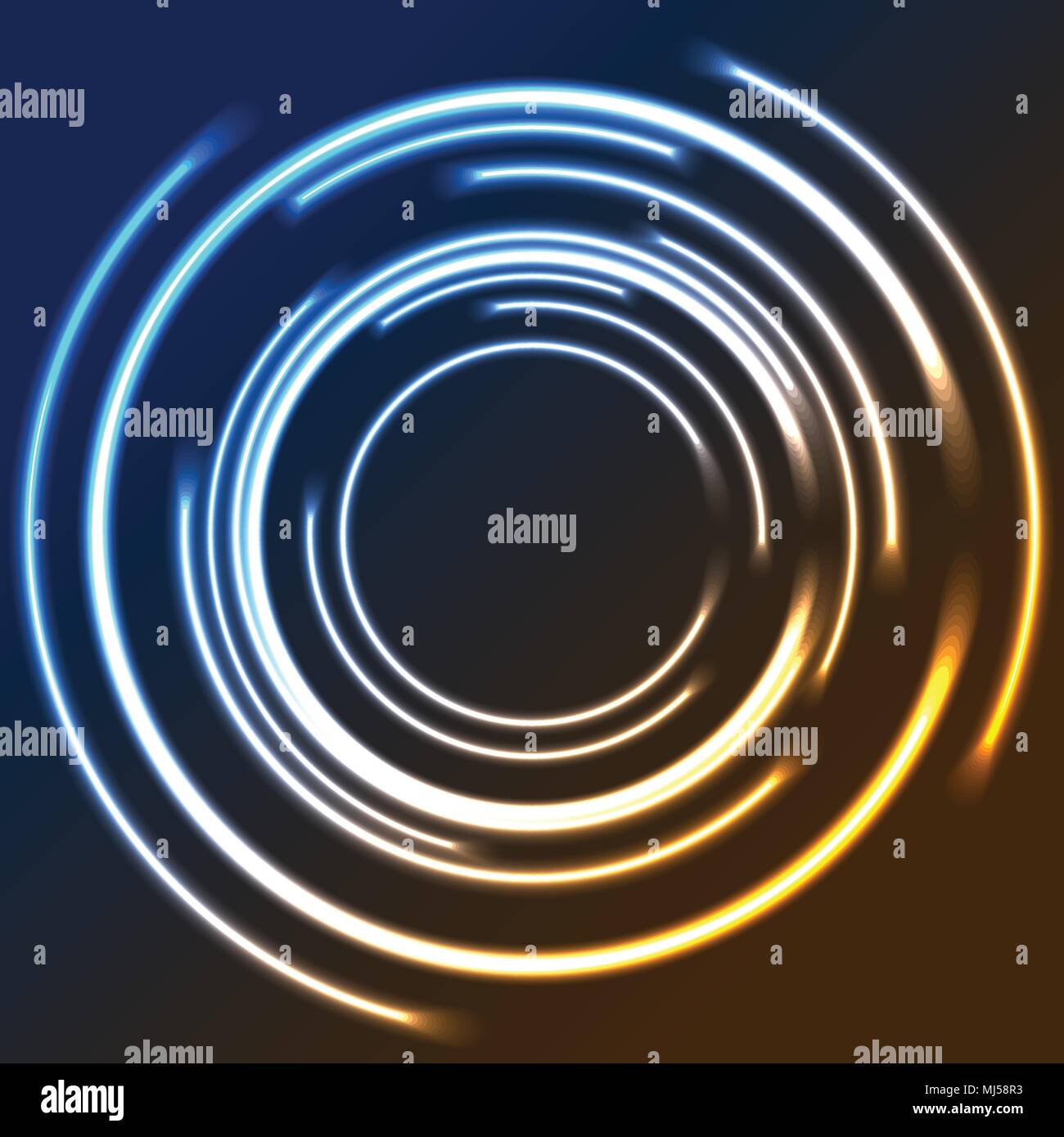 Colorful neon glowing circles abstract logo design. Vector background ...