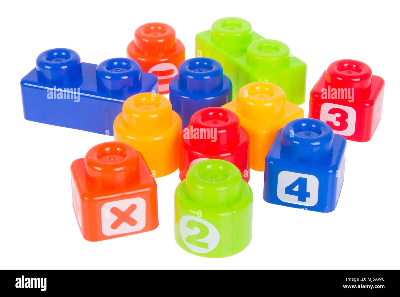 toy. Plastic toy blocks on the background Stock Photo - Alamy