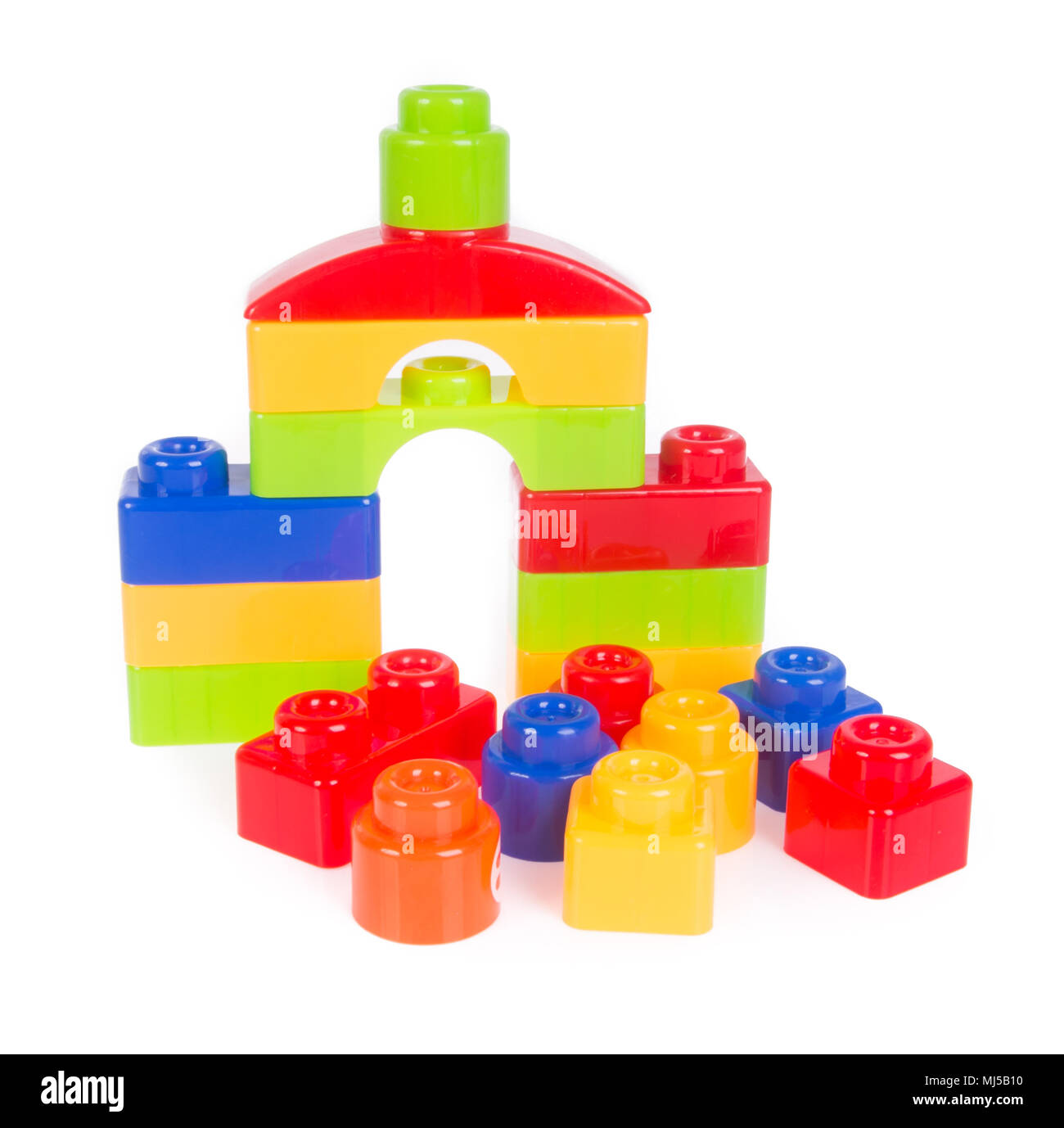 toy. Plastic toy blocks on the background Stock Photo - Alamy