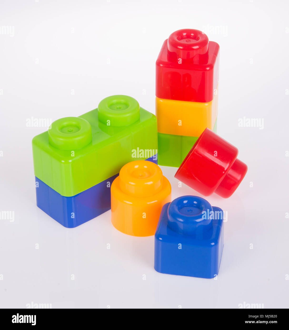 toy. Plastic toy blocks on the background Stock Photo - Alamy