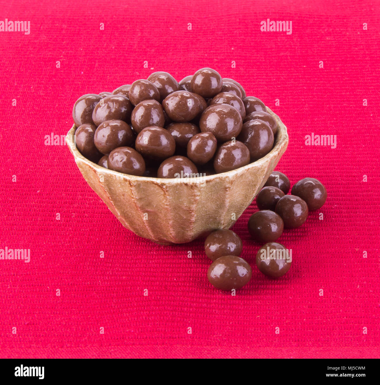 chocolate balls. chocolate balls in bowl on a background Stock Photo ...