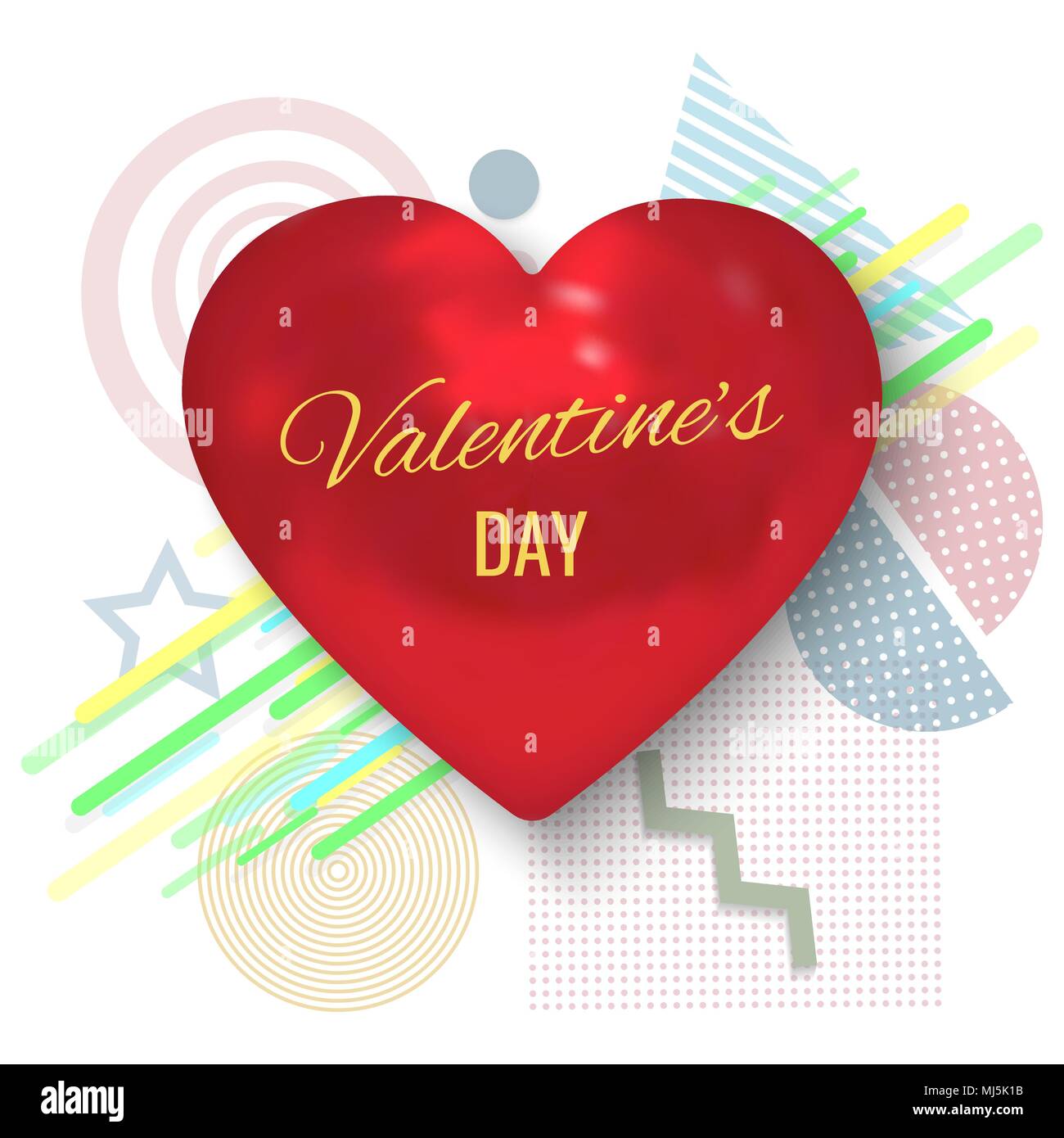 3d valentines day heart Stock Vector Images - Alamy