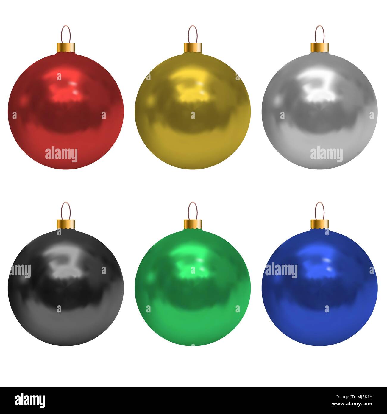 Christmas balls colorful set Stock Vector Images - Alamy