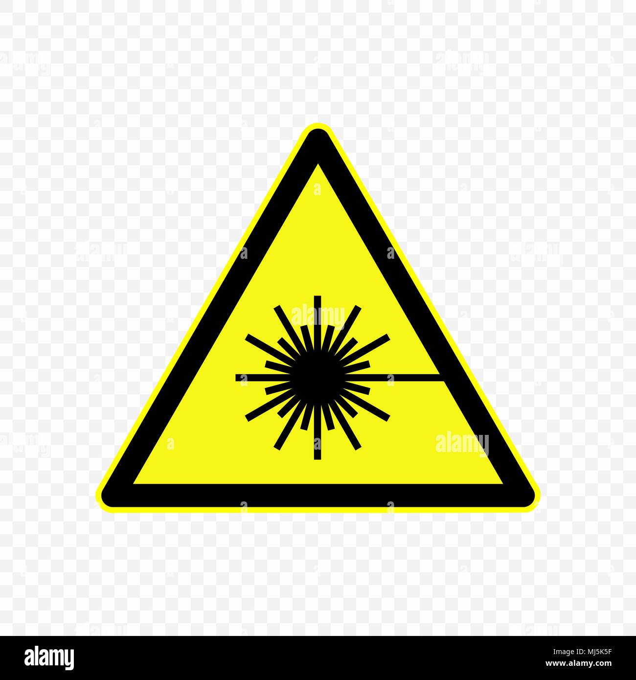 laser Warning sign. Hazard symbols Stock Vector Image & Art - Alamy