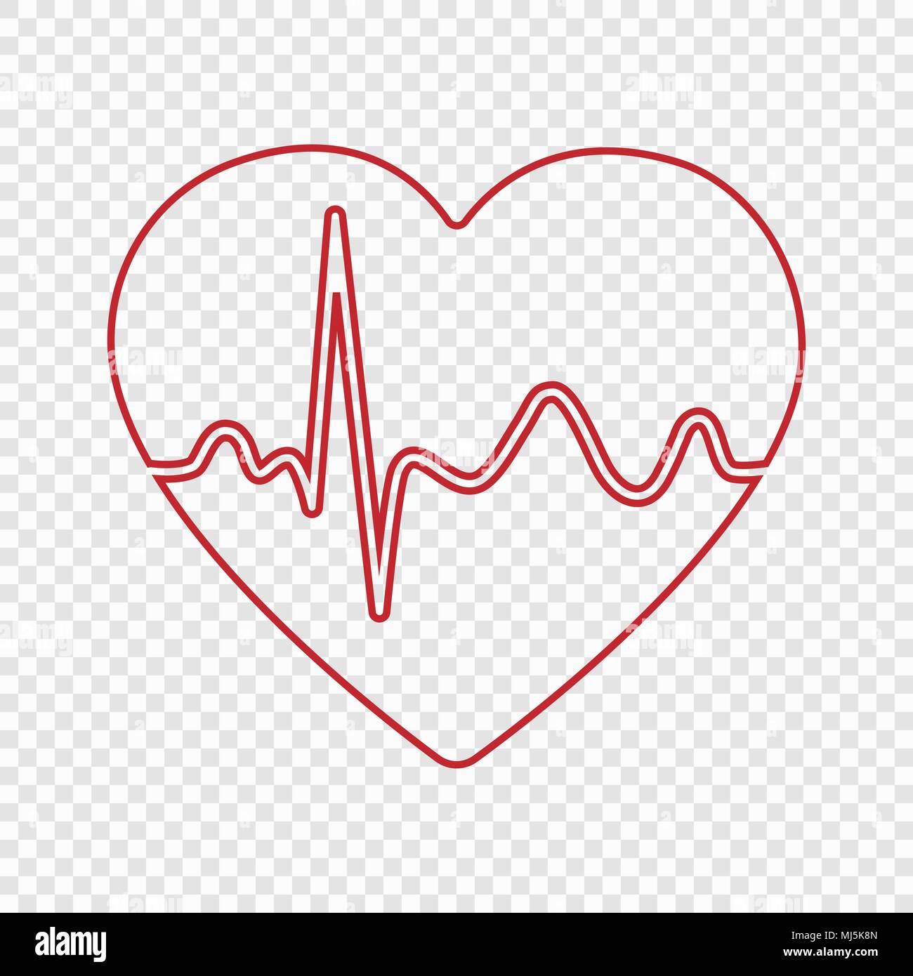 Heartbeat pulse icon for medical apps Stock Vector Image & Art - Alamy