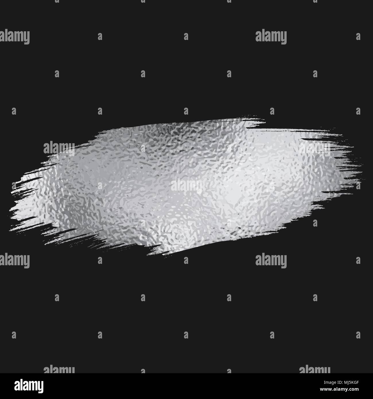 Silver foil brush stroke. Vector illustration Stock Vector Image & Art ...