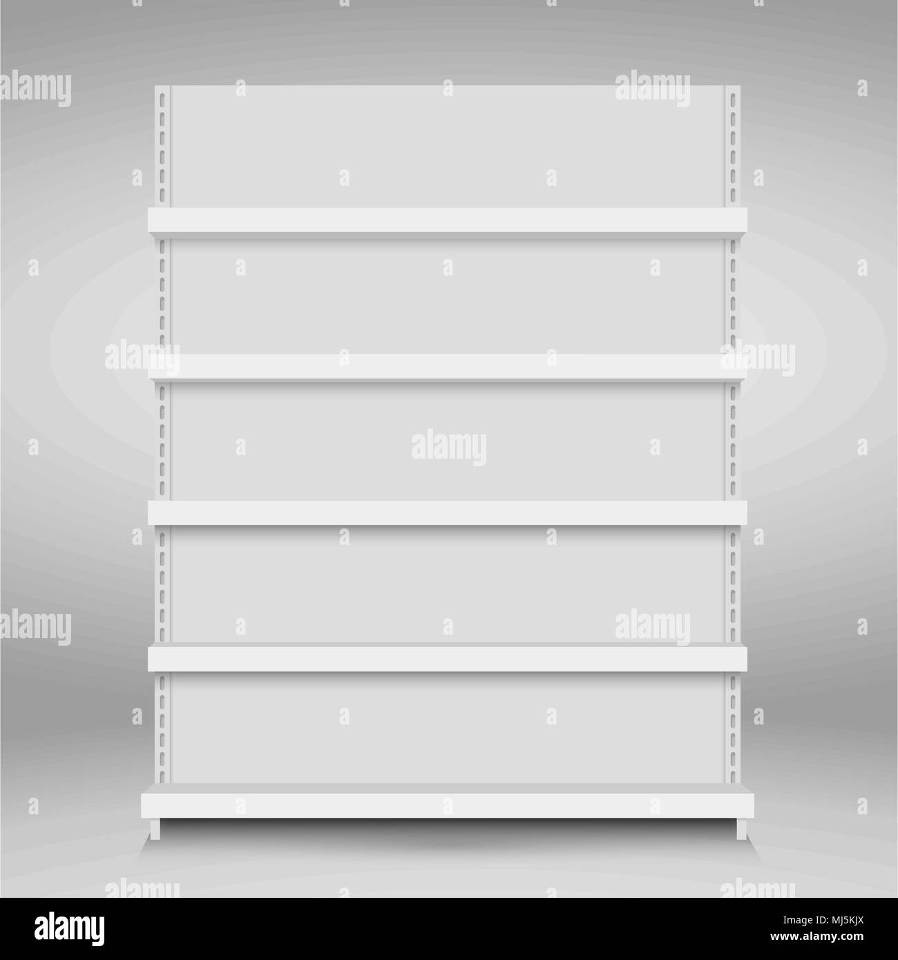 White empty vector store shelves. Retail shelf. Supermarket stand Stock ...