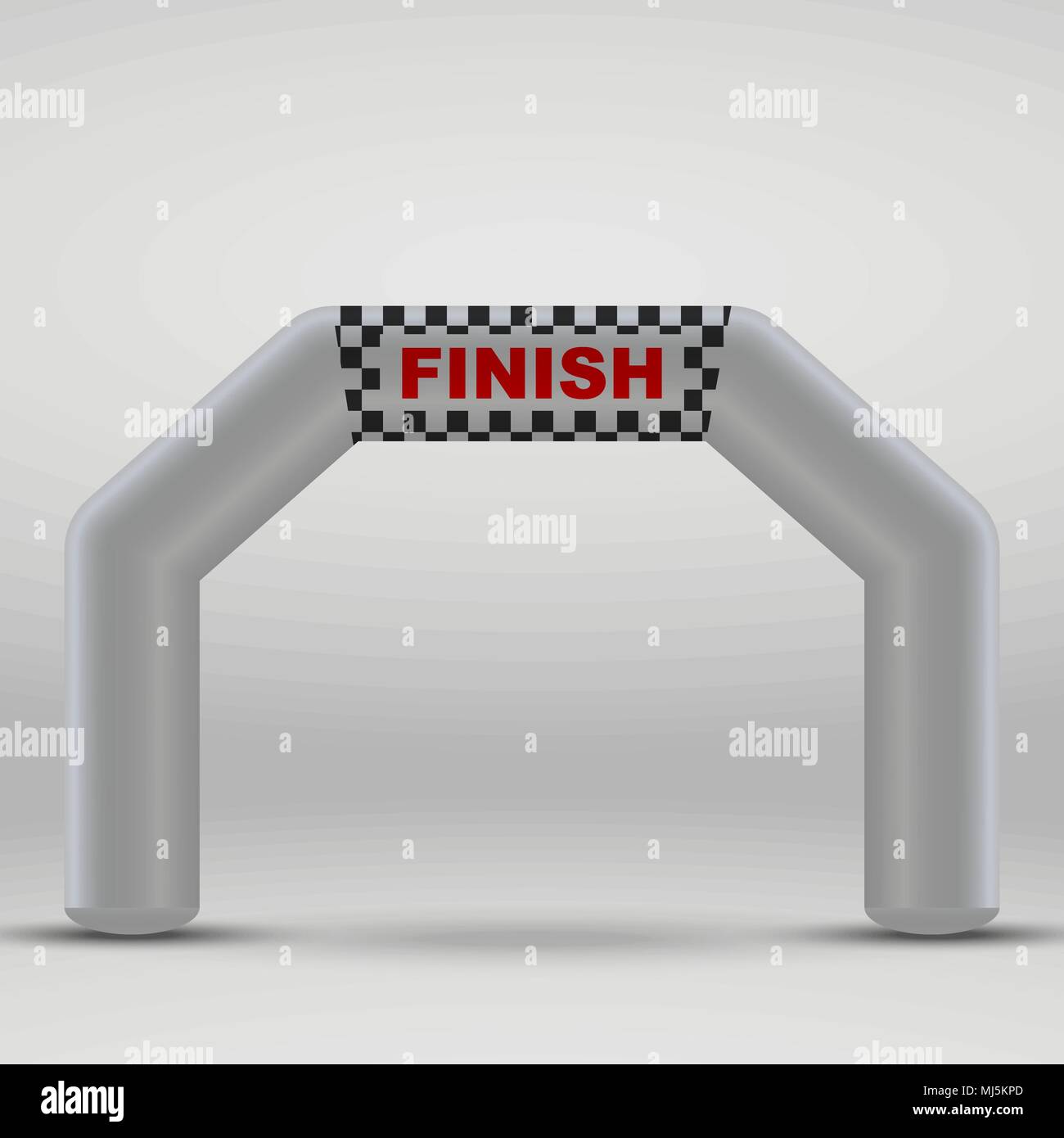 3D Inflatable finish line arch. Vector illustration Stock Vector Image ...
