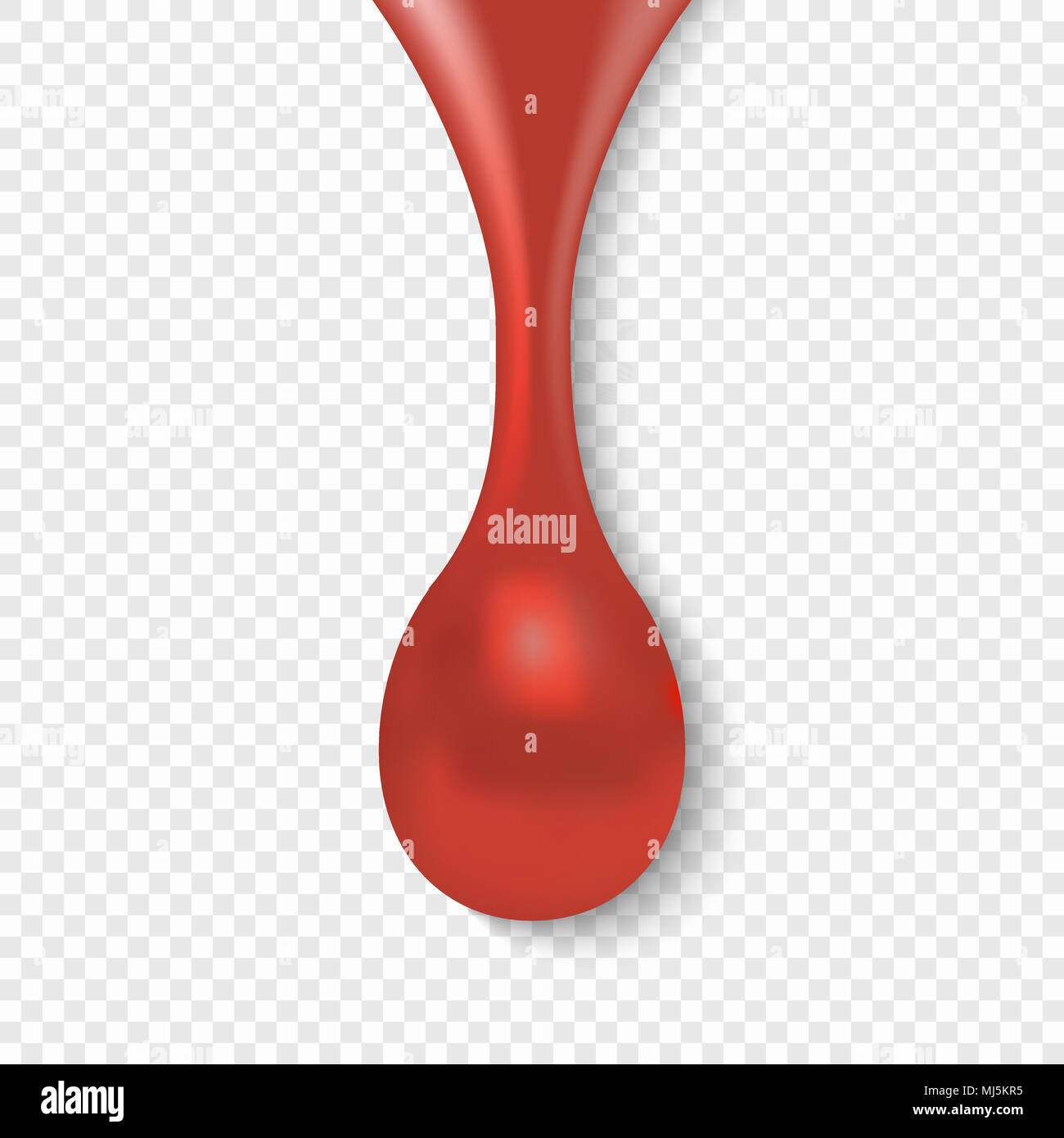 drop of blood isolated on transparent background Stock Vector Image ...