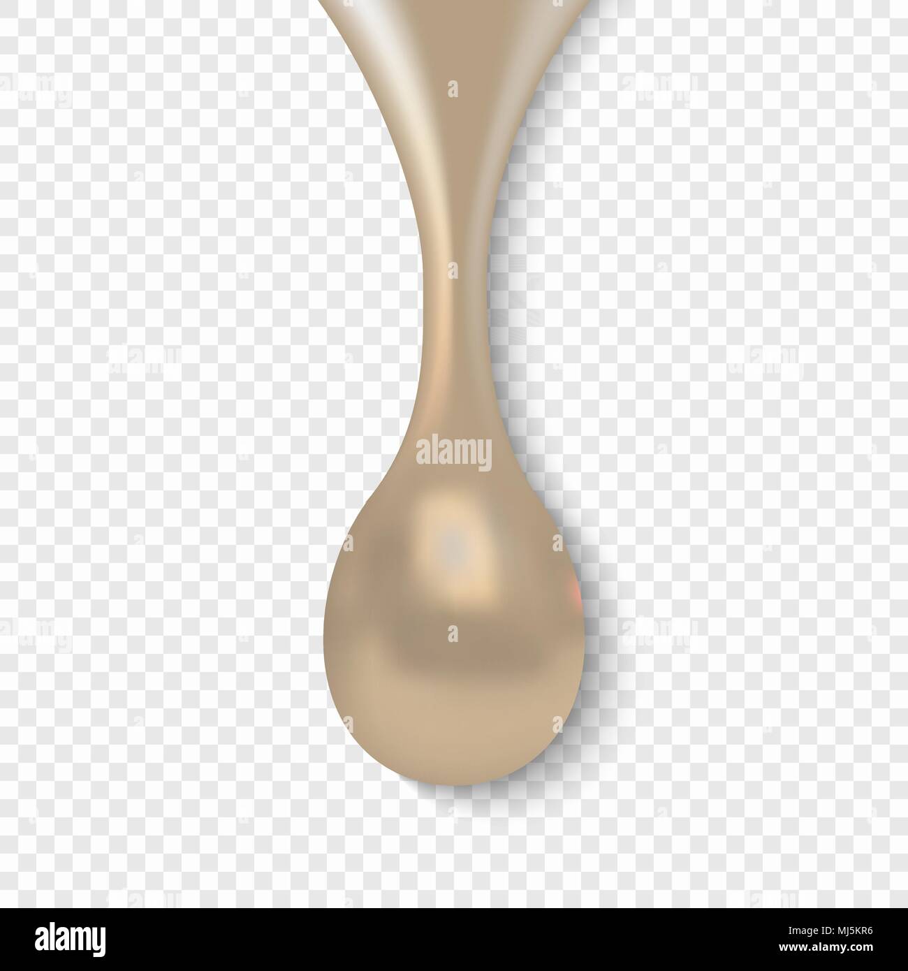 drop of cream isolated on transparent background Stock Vector Image ...