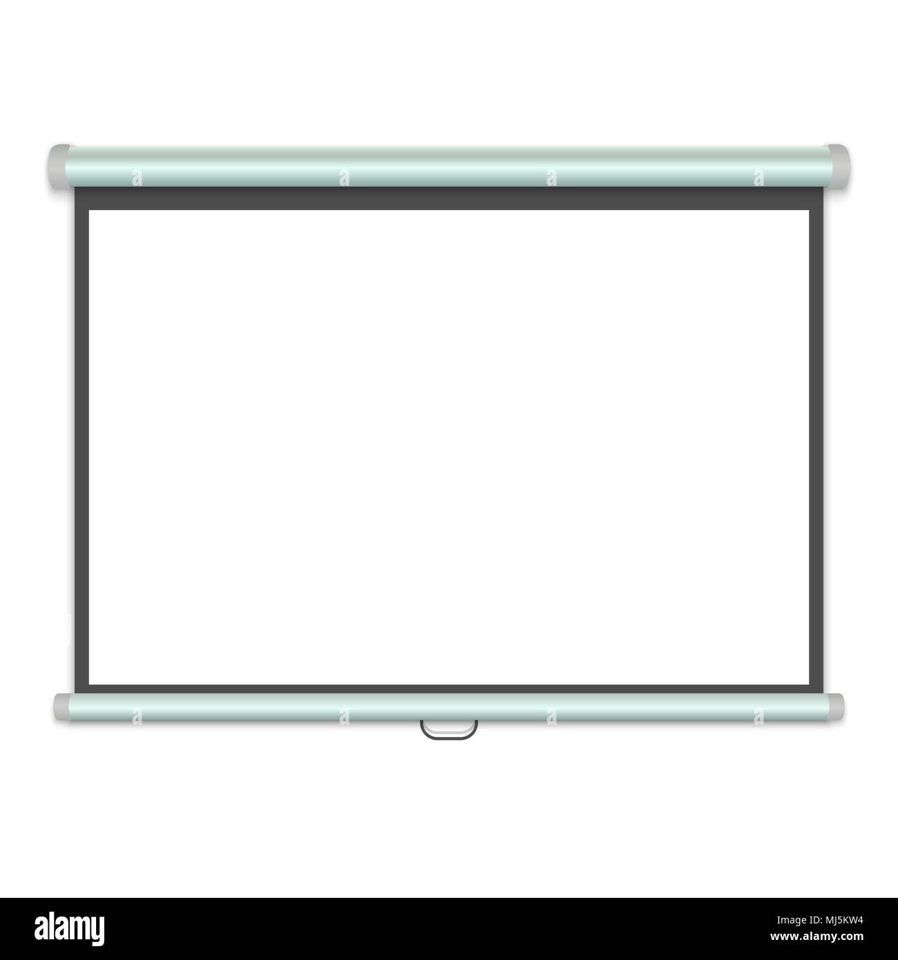 3d realistic Projection screen, Presentation whiteboard. Vector ...