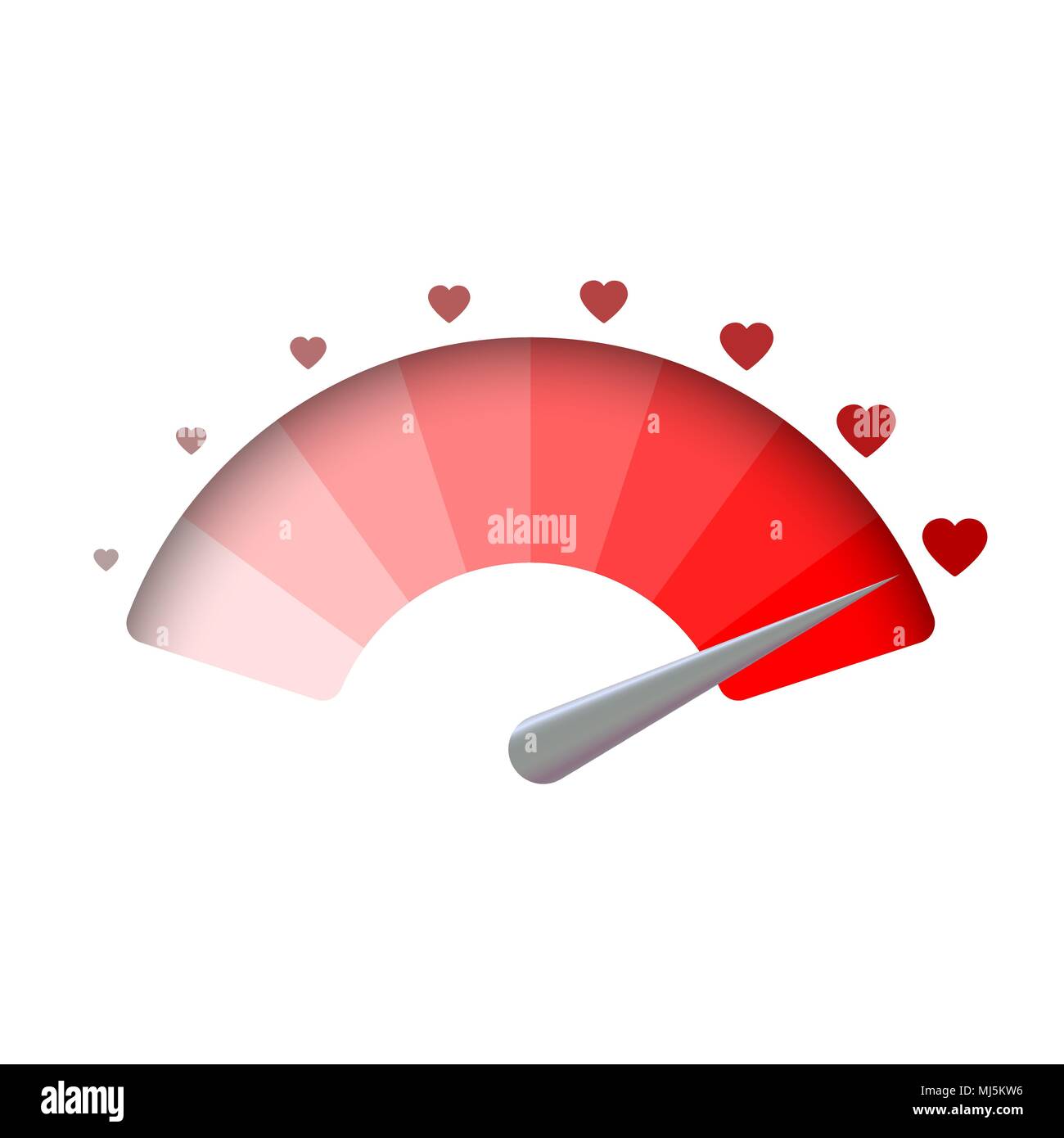 Love meter, valentines day background. vector illustration Stock Vector ...
