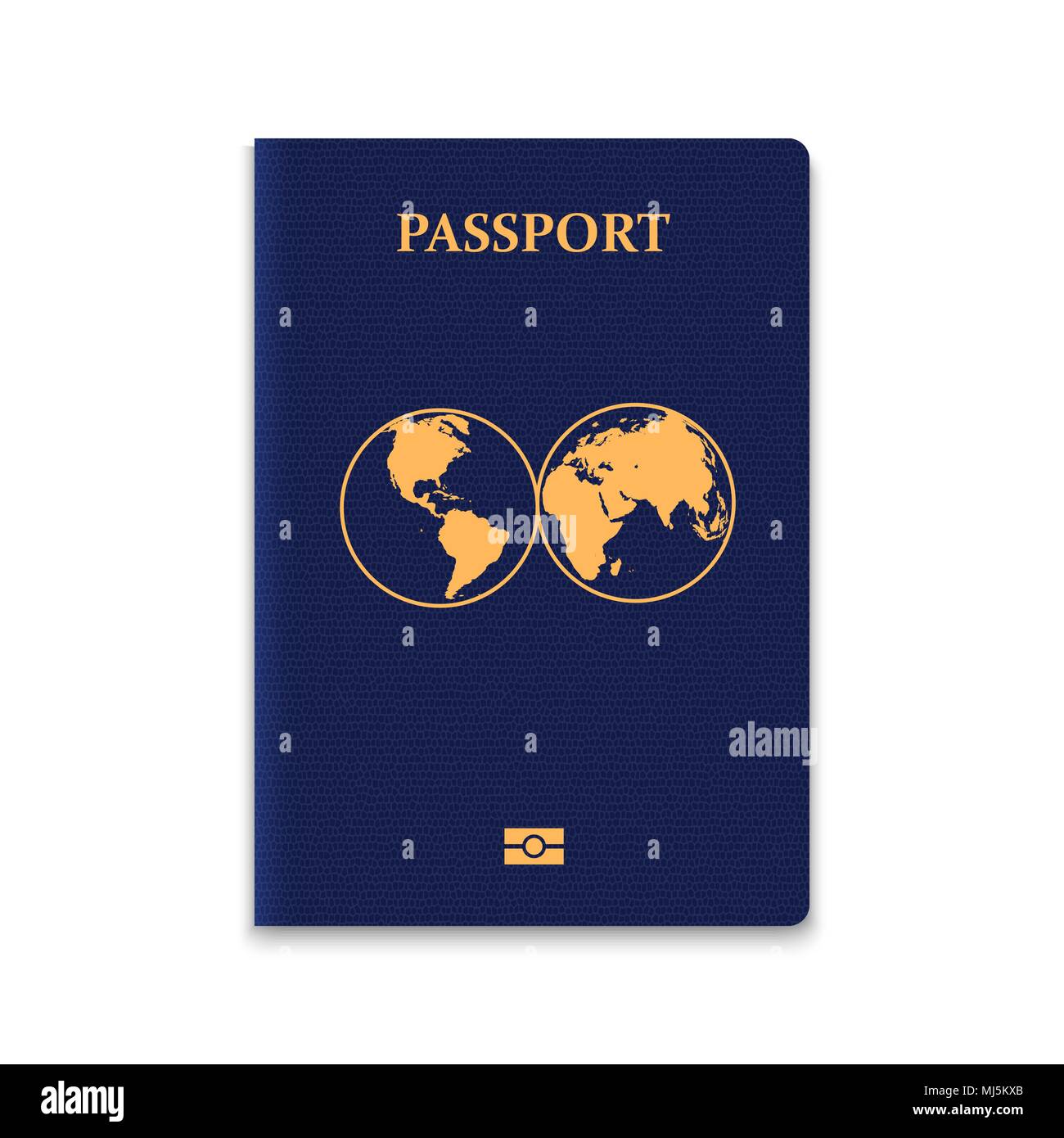 Passport With World Map. Realistic Vector Illustration Stock Vector ...