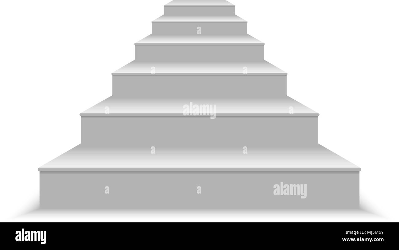 realistic blank white stairs. Vector illustration Stock Vector Image ...