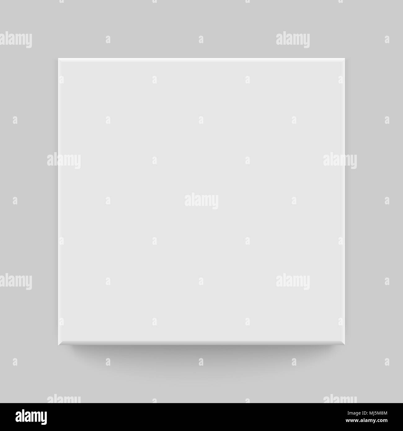 box top view with shadow. mock up model 3D . Realistic White blank ...