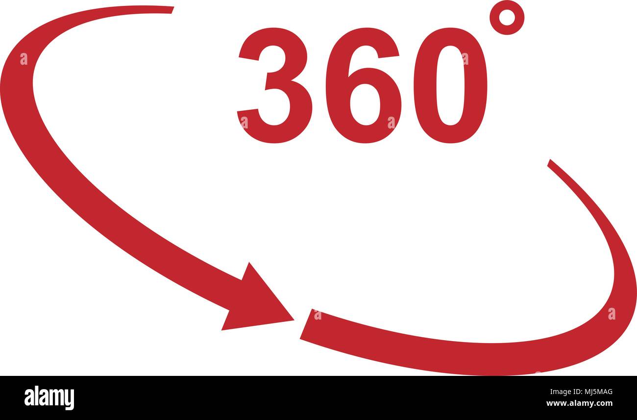 Rotation of 360 degrees vector icon Stock Vector Image & Art - Alamy