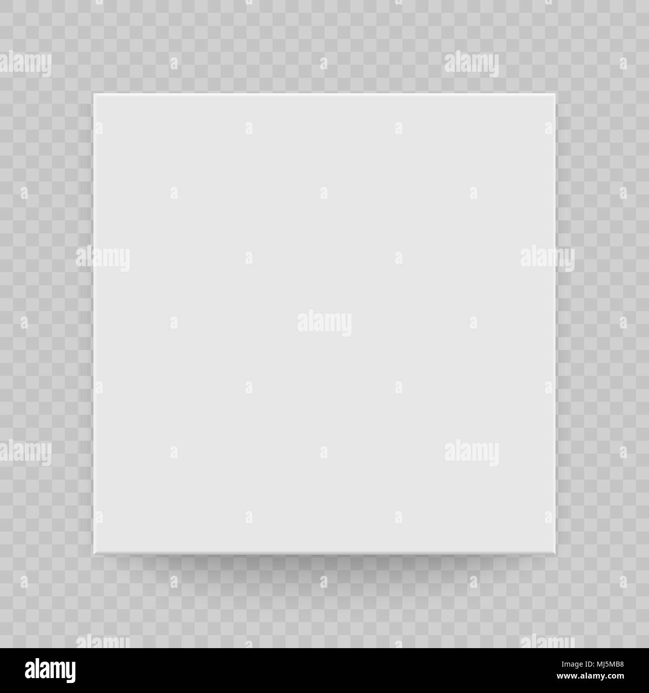 box top view with shadow. mock up model 3D . Realistic White blank ...