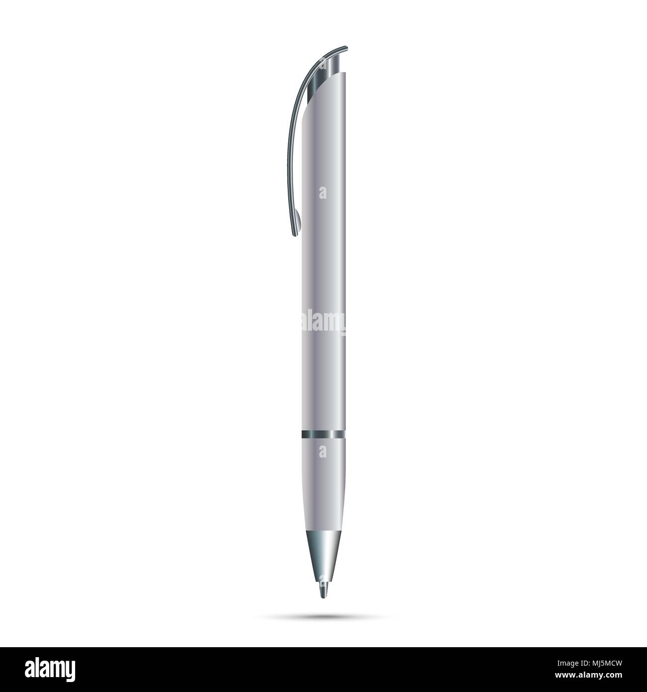 blank pen isolated on white background Stock Vector Image & Art - Alamy