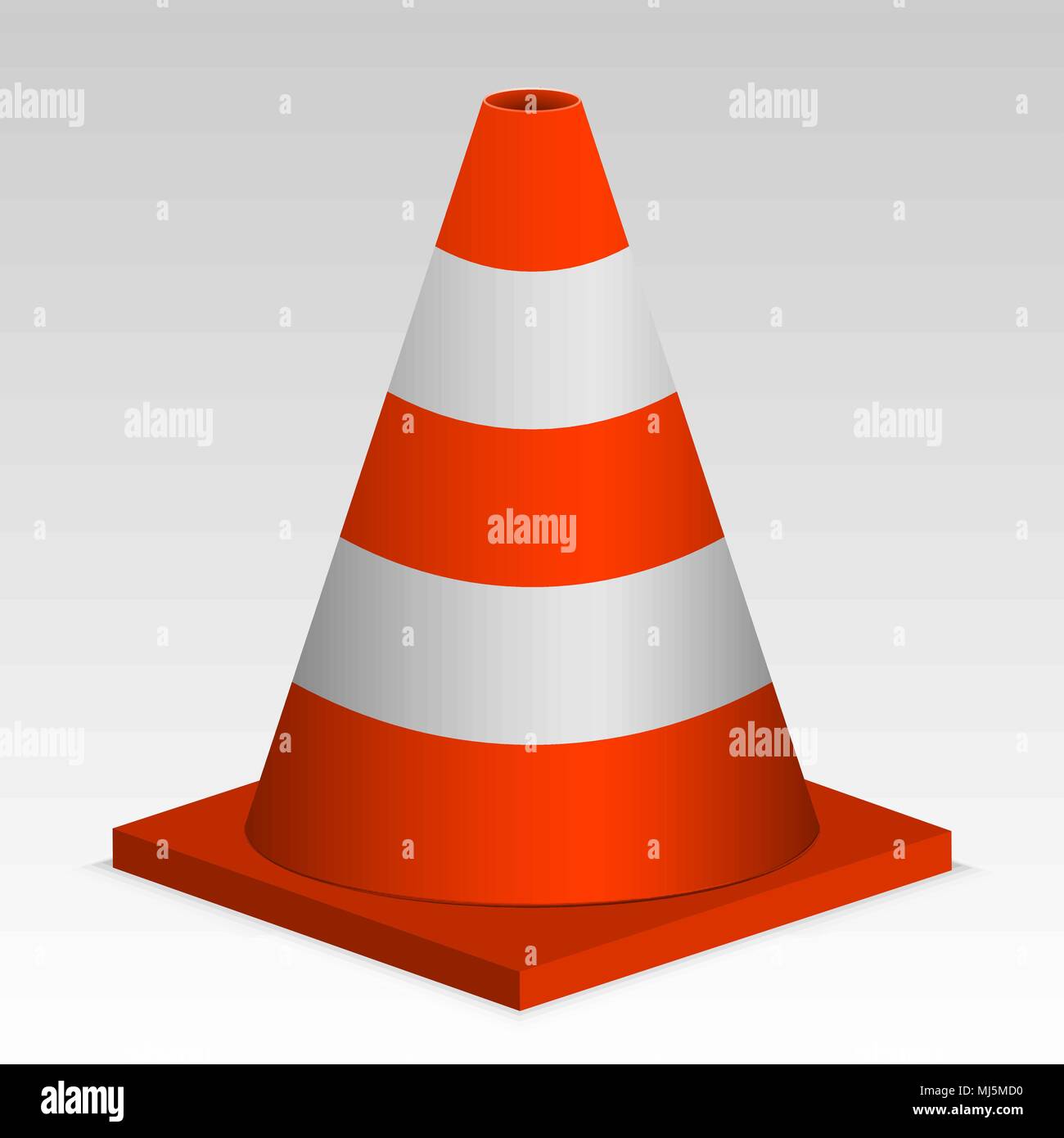 Red plastic cone Stock Vector Images - Alamy