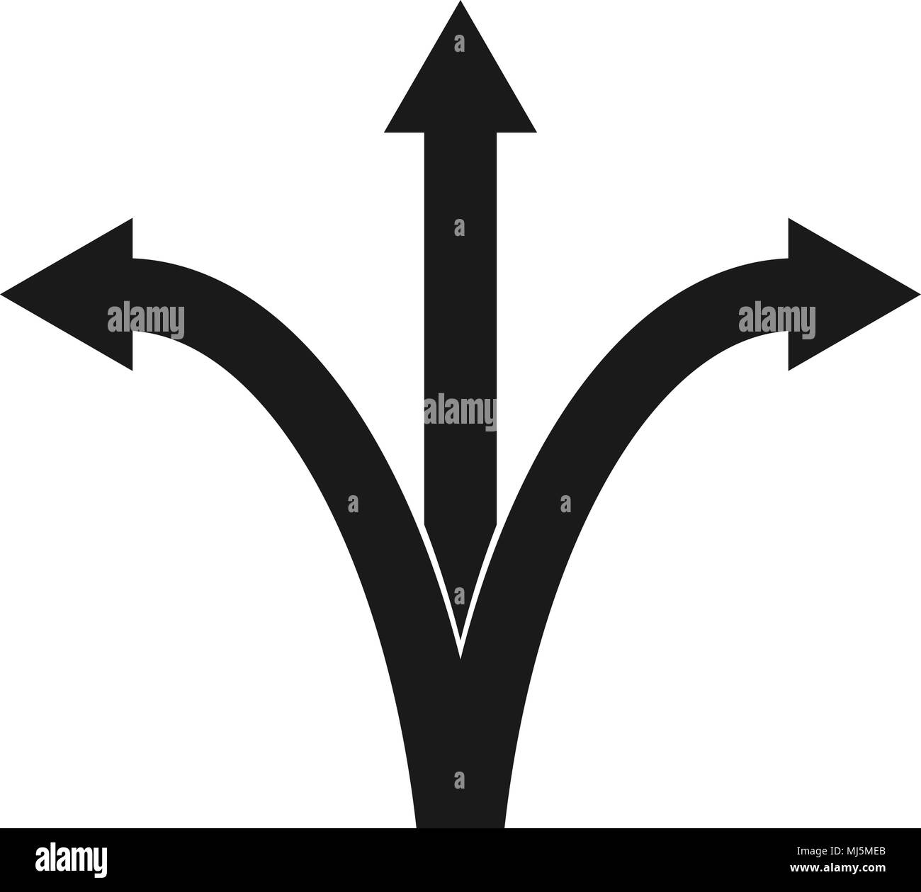 Three arrows pointing. Choice the way concept Stock Vector Image & Art - Alamy