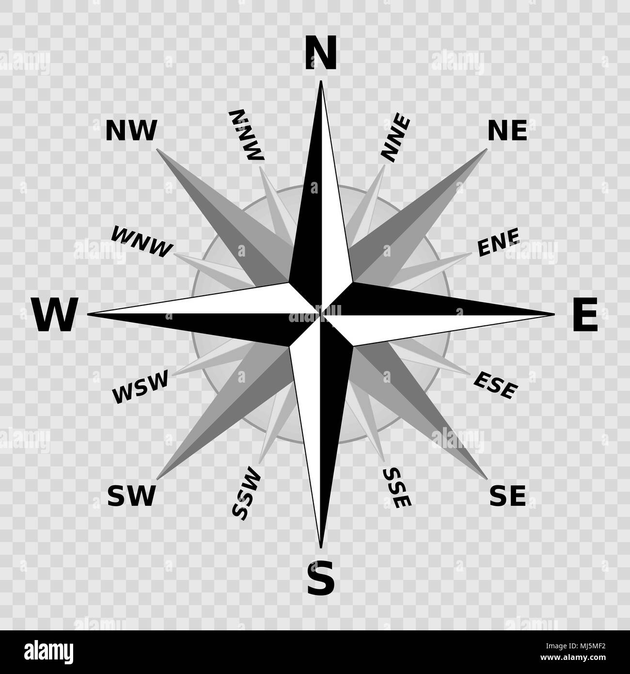 Vector Windrose. Black compass rose isolated Stock Vector Image & Art ...