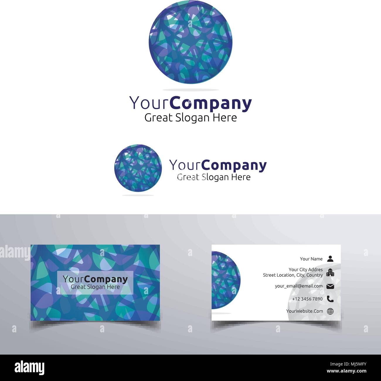 abstract round Circle Logo. marbles concept design. corporate business ...
