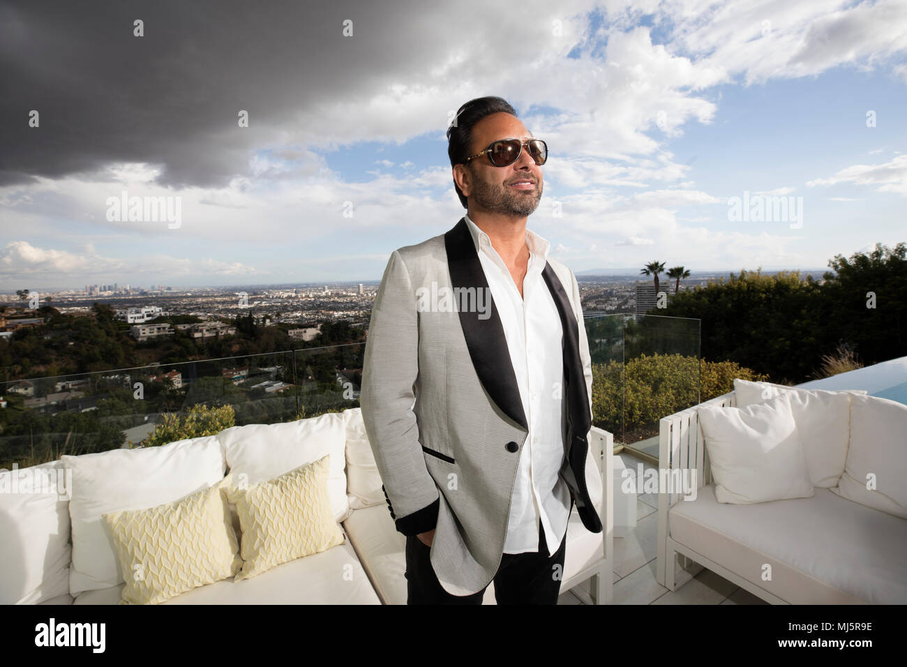 Nile Niami at his completed property the Opus in Los Angeles California ...