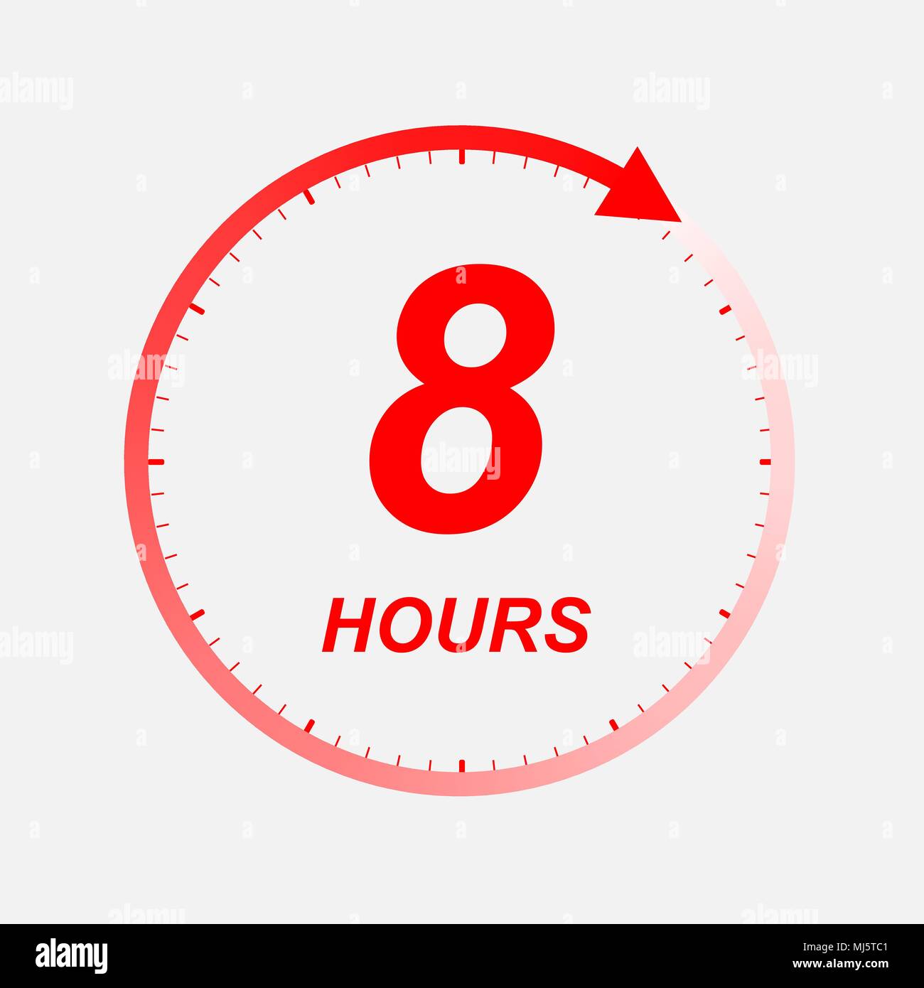 8 hour icon. Vector illustration Stock Vector Image & Art - Alamy