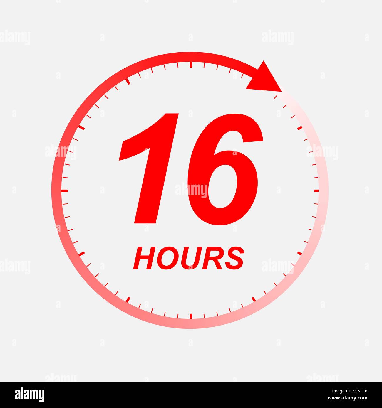 16 hour icon. Vector illustration Stock Vector Image & Art - Alamy