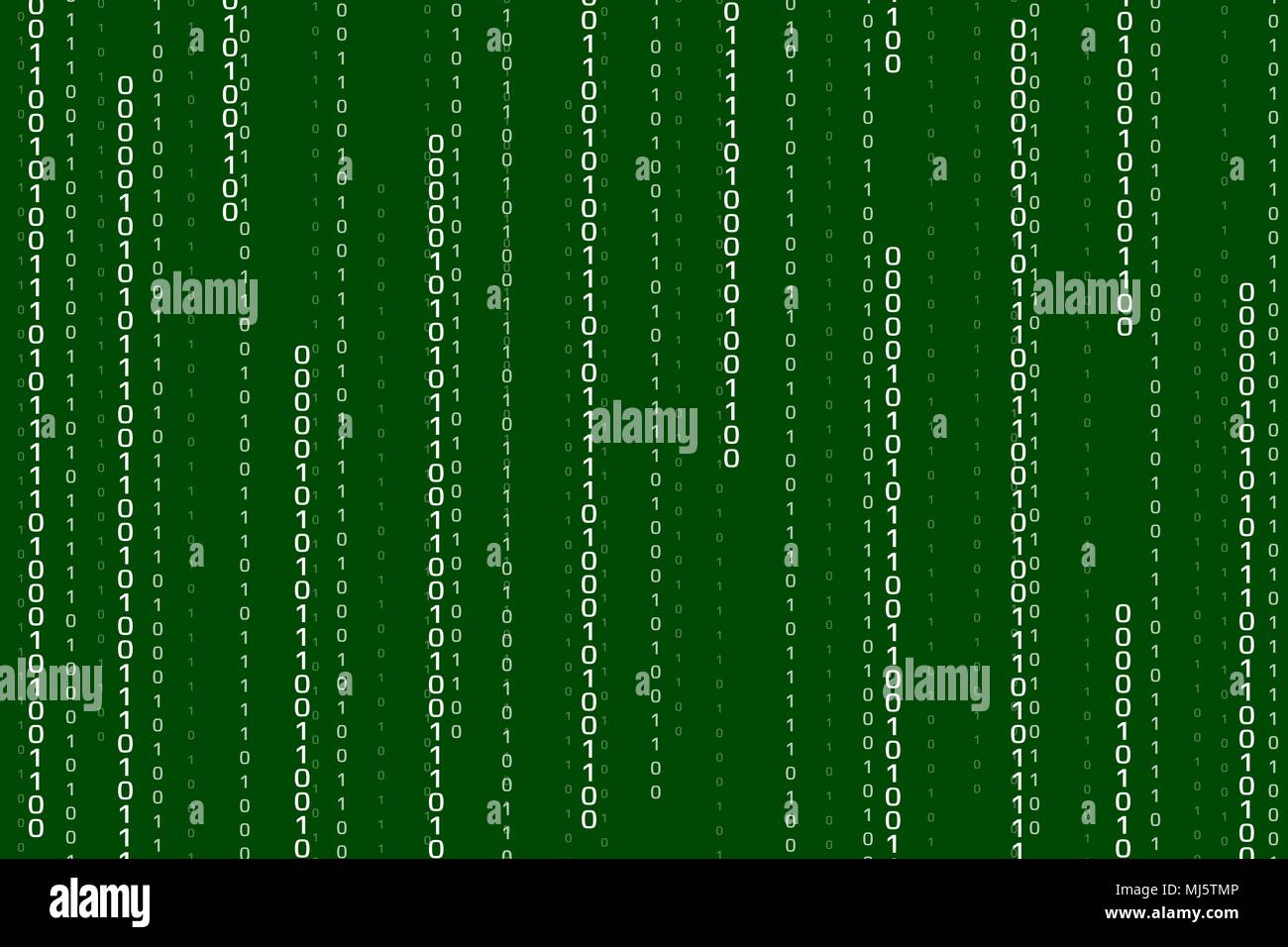 Streaming Binary Code Background Cyber Pattern With Numbers Stock